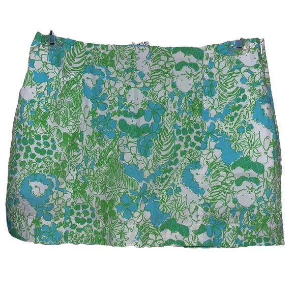 Lilly Pulitzer | Shorts | Lilly Pulitzer Green Blue White Floral Jungle ...